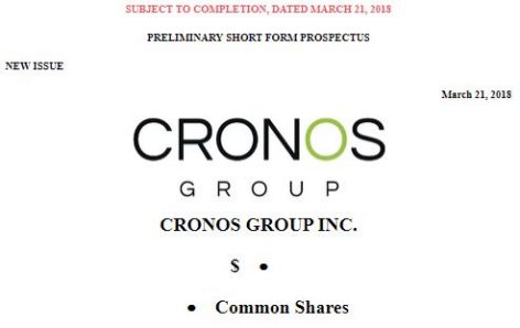 Canadian Cannabis Producer Cronos Group to Raise C$100 Million – New ...