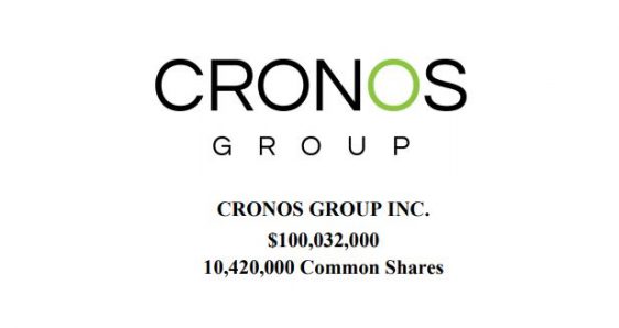 Cronos Group Closes $100 Million Capital Raise – New Cannabis Ventures